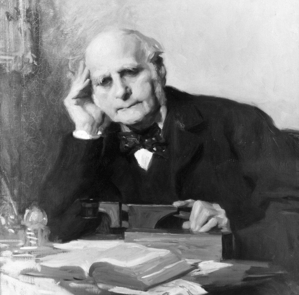 Sir Francis Galton /N(1822-1911). English Scientist. Oil On Canvas ...