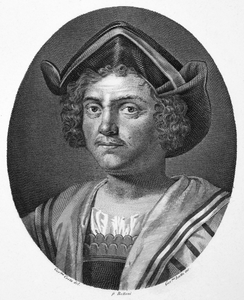 Christopher Columbus /N(1451-1506). Italian Navigator. Steel Engraving ...