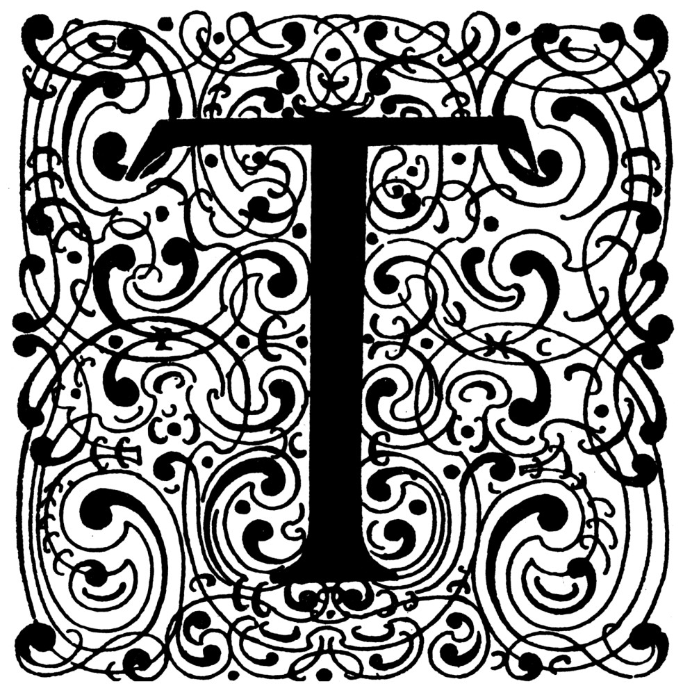 Decorative Initial, 1710. /Nengraving, German, 1710. Poster Print by ...