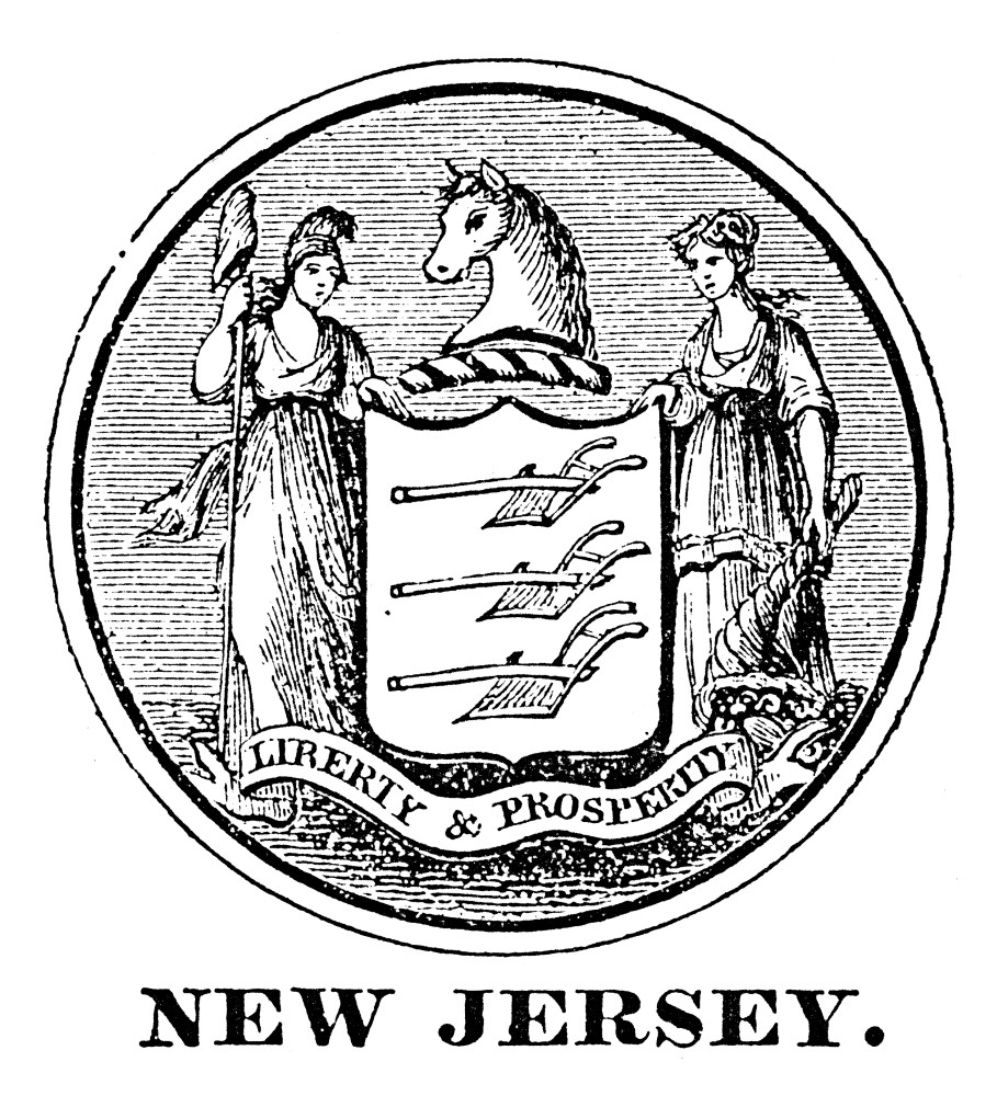 New Jersey State Seal. /Nthe Seal Of New Jersey, One Of The Original ...