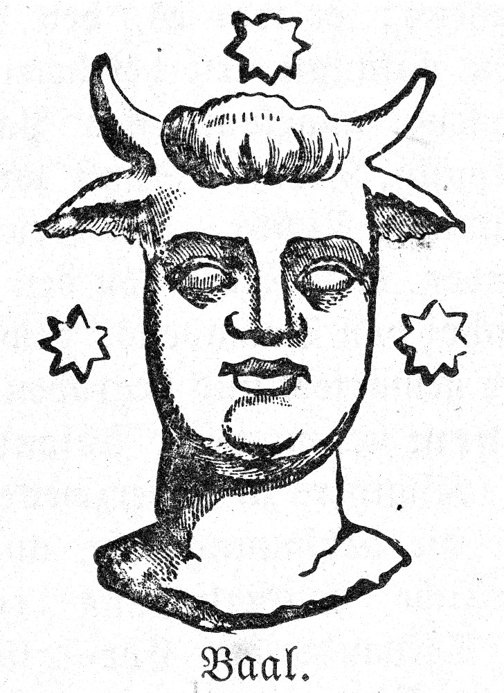 Mythology: Baal. /Ncanaanite Deity. Wood Engraving, 19Th Century ...