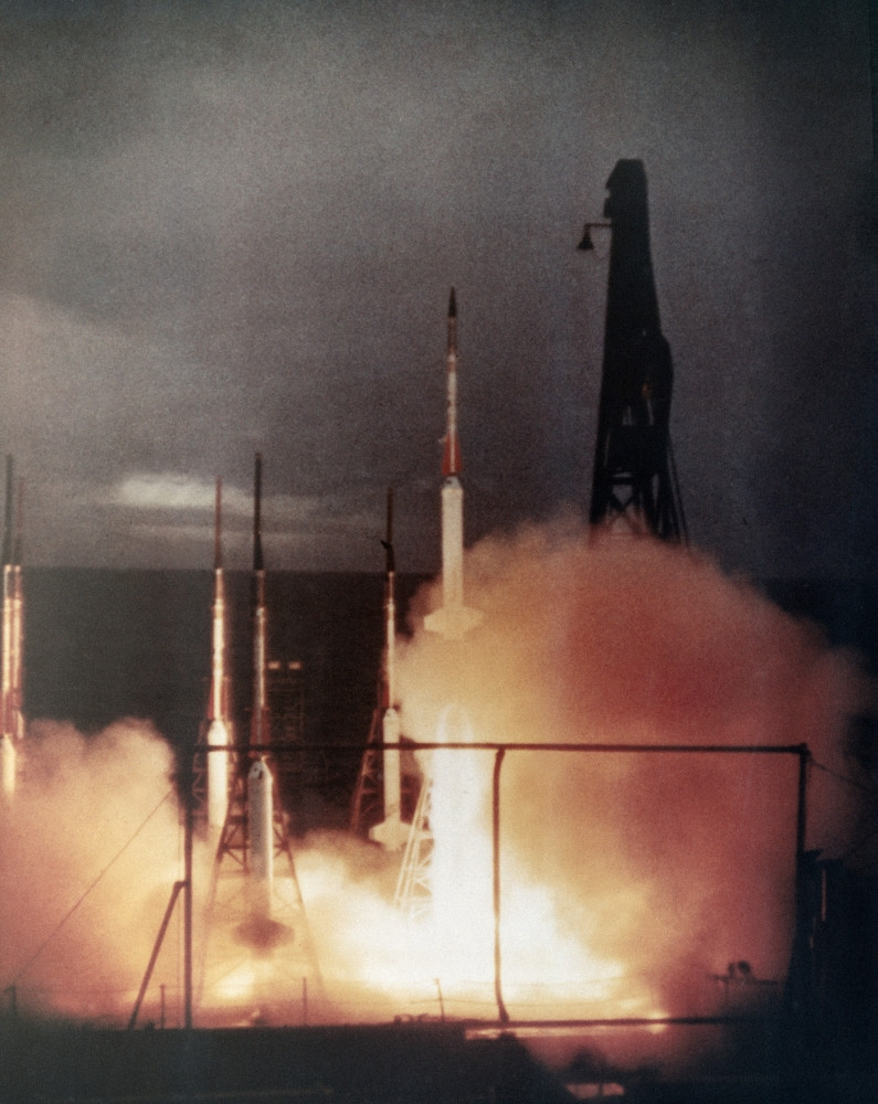 U.S. Navy: Rockets, 1958. /Nnike-Asp Rockets Being Launched From The ...