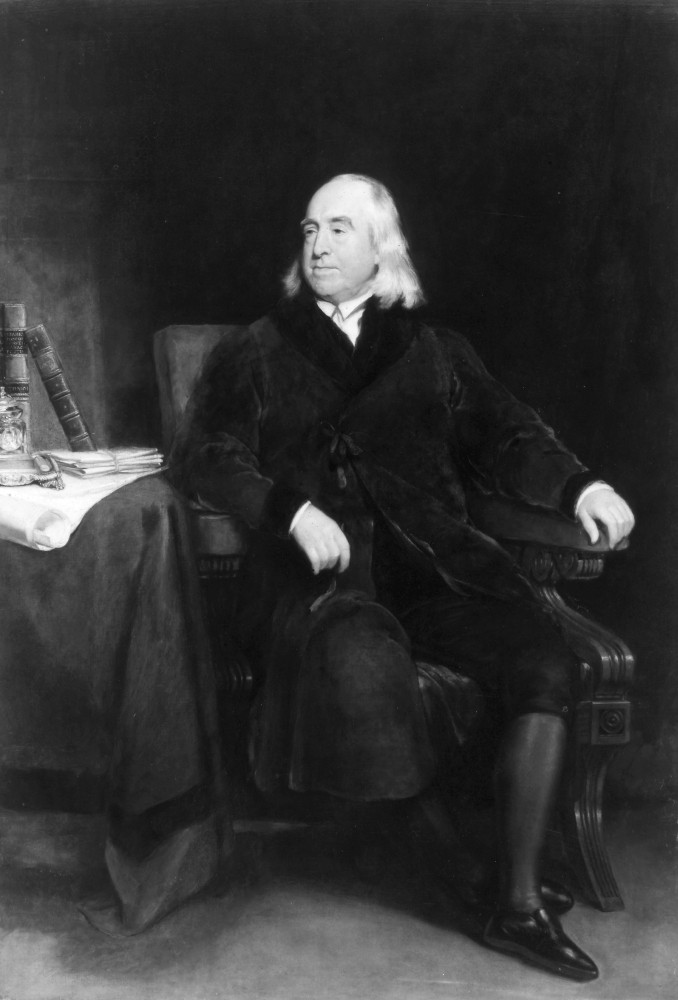 Jeremy Bentham (1748-1832). /Nenglish Jurist And Philosopher. Oil On ...