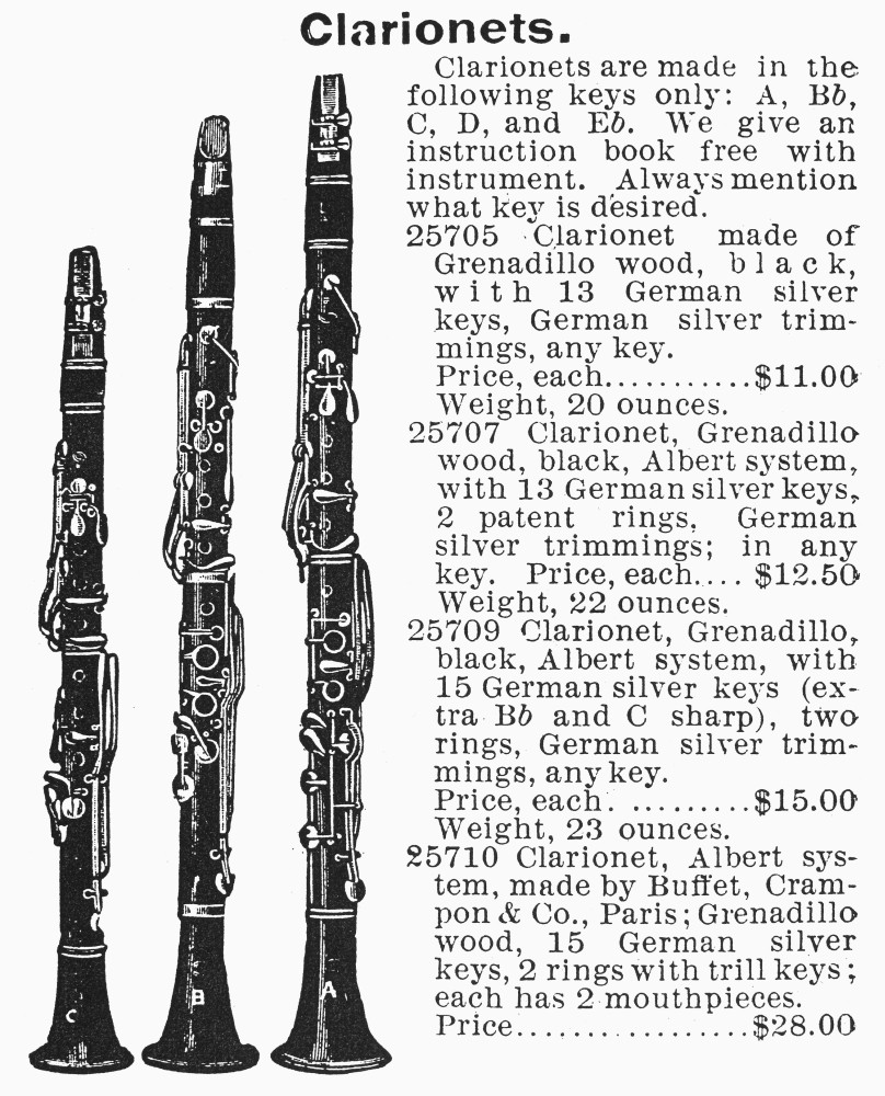 Clarinet Advertisement. /Nadvertisement For Clarinets From An American ...