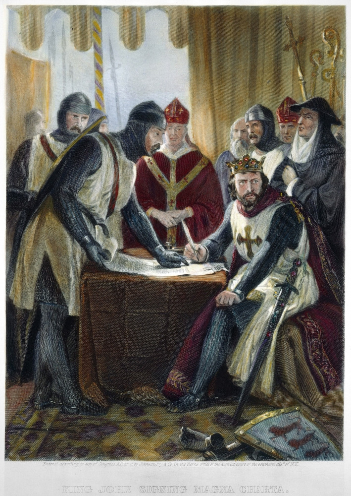 Signing Magna Carta, 1215. /Nsigning The Magna Carta In Runnymede, June ...