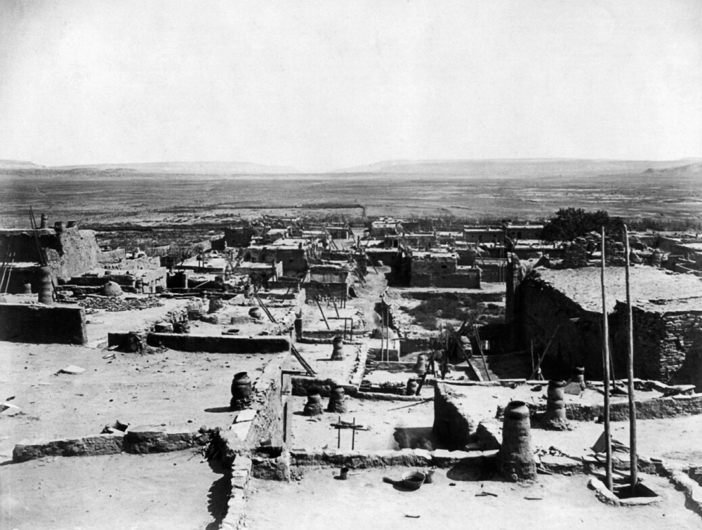 New Mexico: Zuni Pueblo. /Nview Of A Zuni Pueblo Village. Photograph By ...
