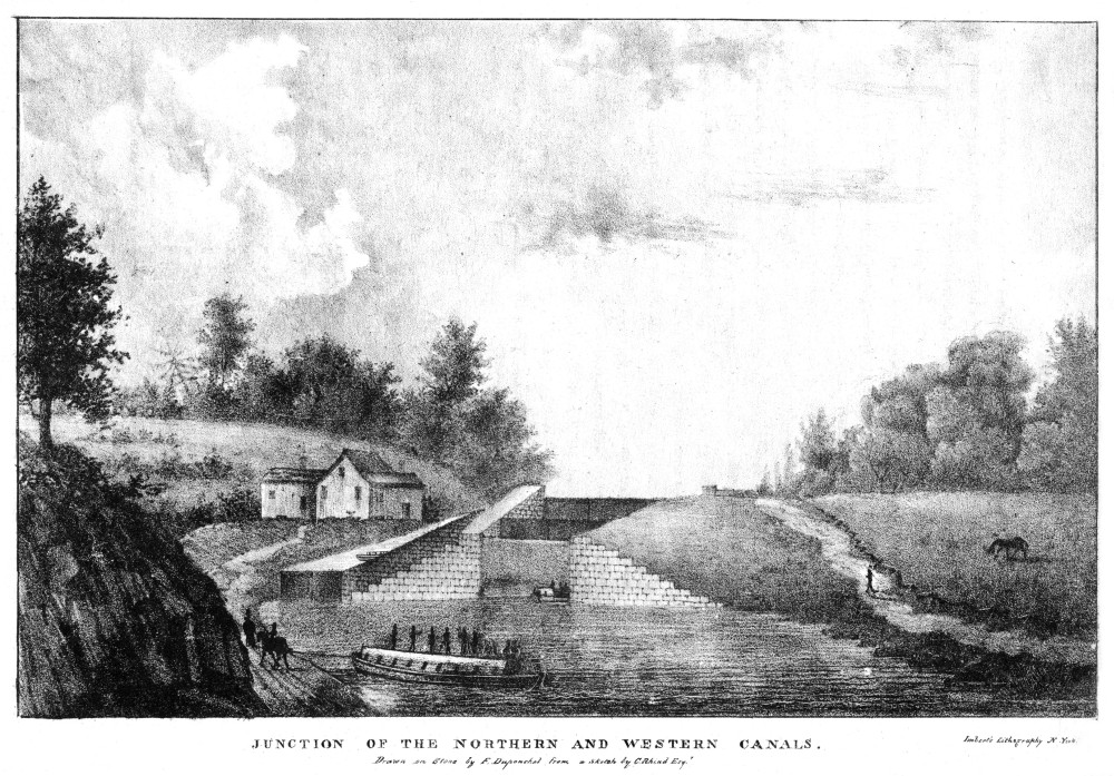 Erie Canal, 1825. /Njunction Of The Northern And Western Canals ...