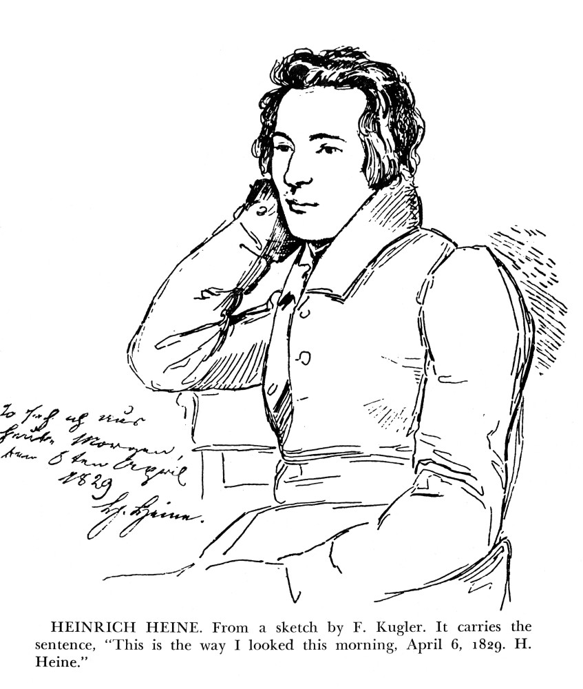Heinrich Heine (1797-1856). /Ngerman Poet And Critic. Drawing, 1829, By ...