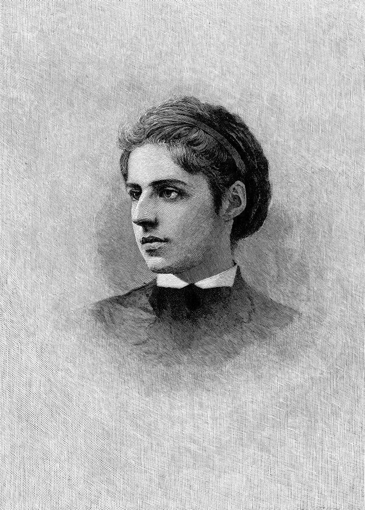 Emma Lazarus (1849-1887). /Namerican Poet. Wood Engraving, 1888. Poster ...
