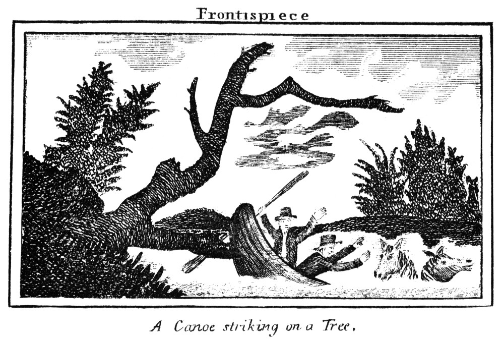 Lewis & Clark: Canoe 1800S. /Na Canoe Striking A Tree During The Lewis ...