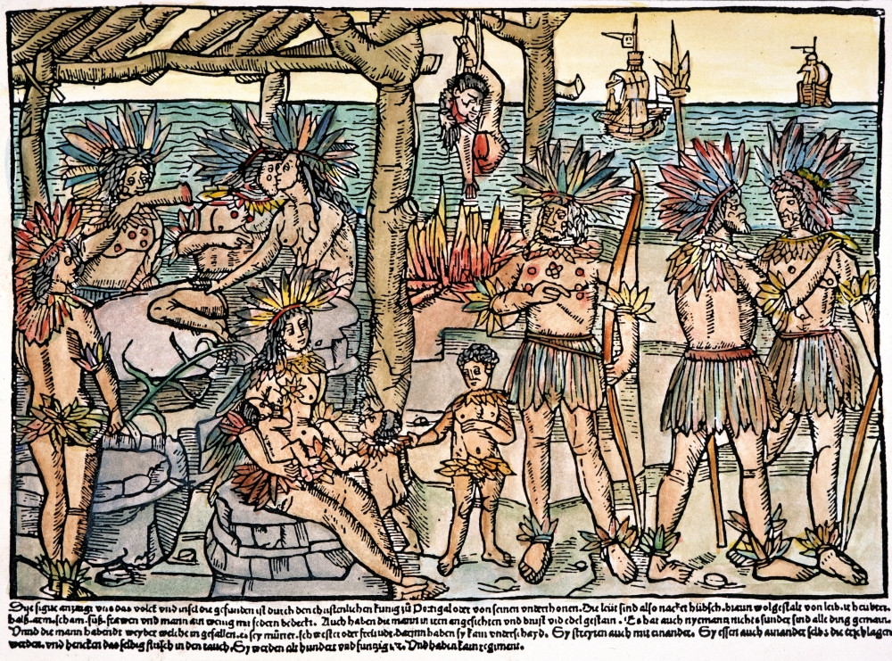Cannibals./Nthe Earliest European Depiction Of New World Native ...