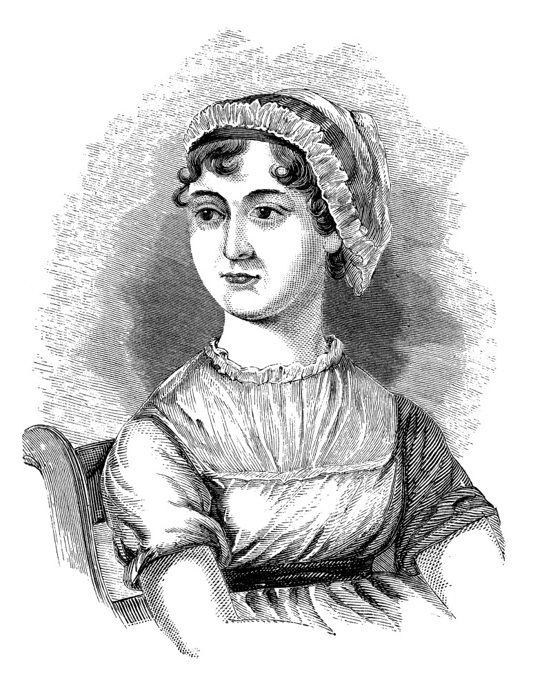 Jane Austen (1775-1817). /Nenglish Novelist. Line Engraving, 19Th ...