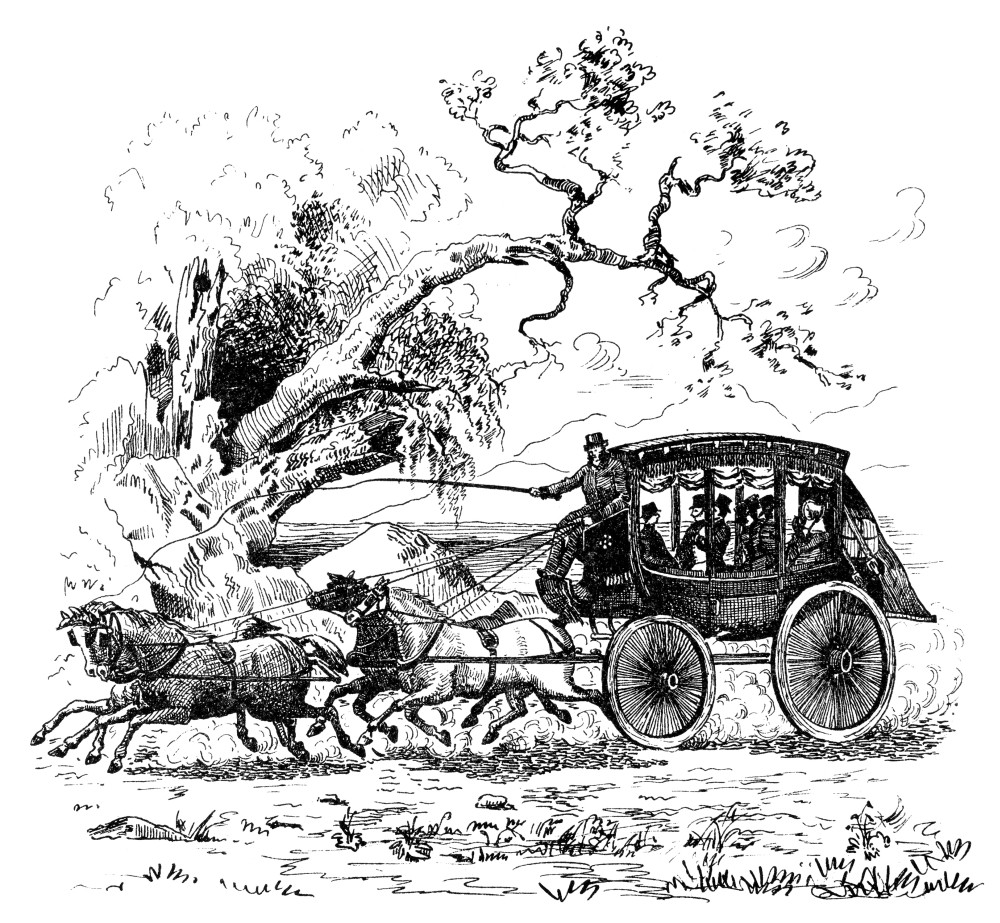 Stagecoach, 1830. /Nlithographic Engraving, 1830. Poster Print by ...