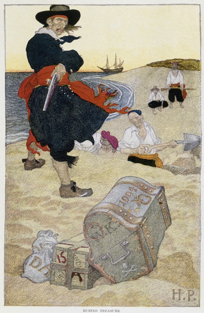 Howard Pyle: Pirate. /N'Buried Treasure.' Illustration From 'Howard ...