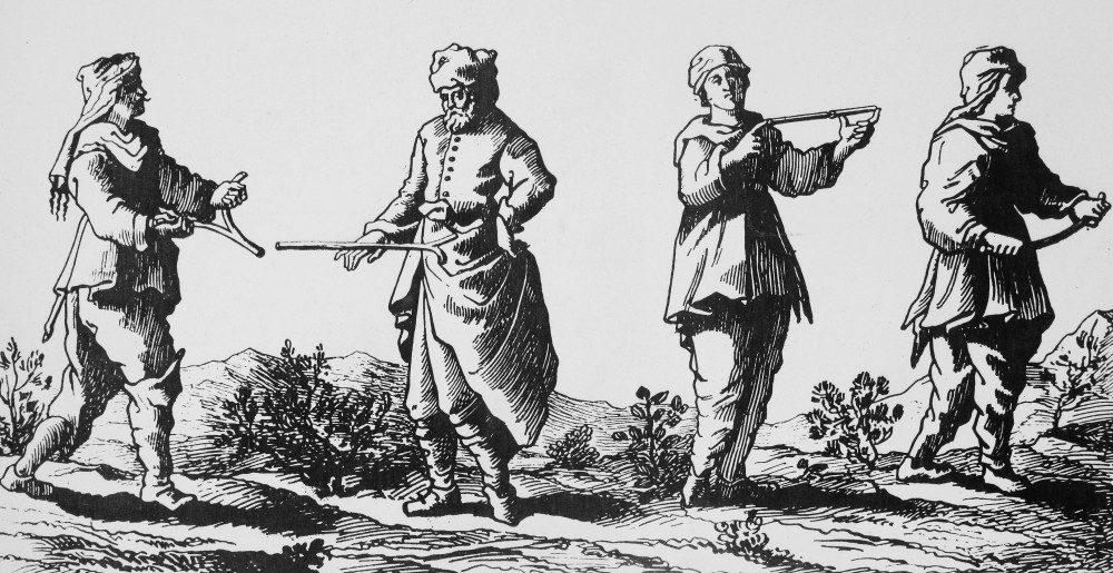 Divining Rod, 17Th Century. /Ndifferent Ways Of Holding A Divining Rod ...