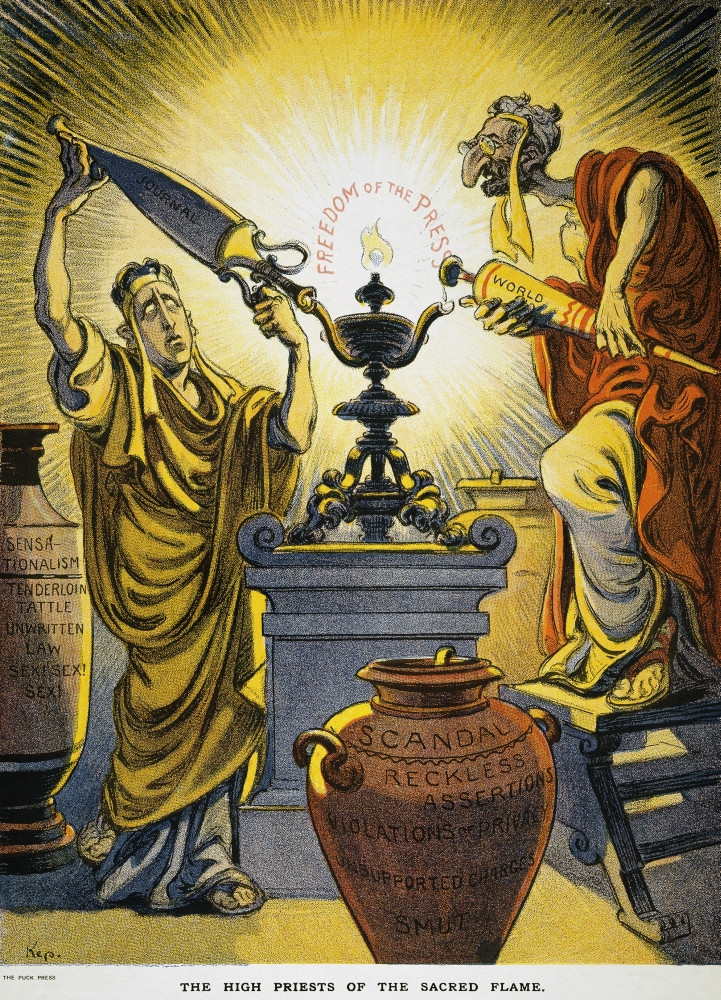 Yellow Journalism, 1909. /Namerican Cartoon By Joseph Keppler Jr., 1909 ...