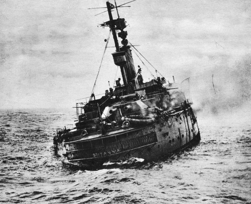 Wwi: Hms Britannia, 1918. /Nthe British Battleship Hms Britannia ...