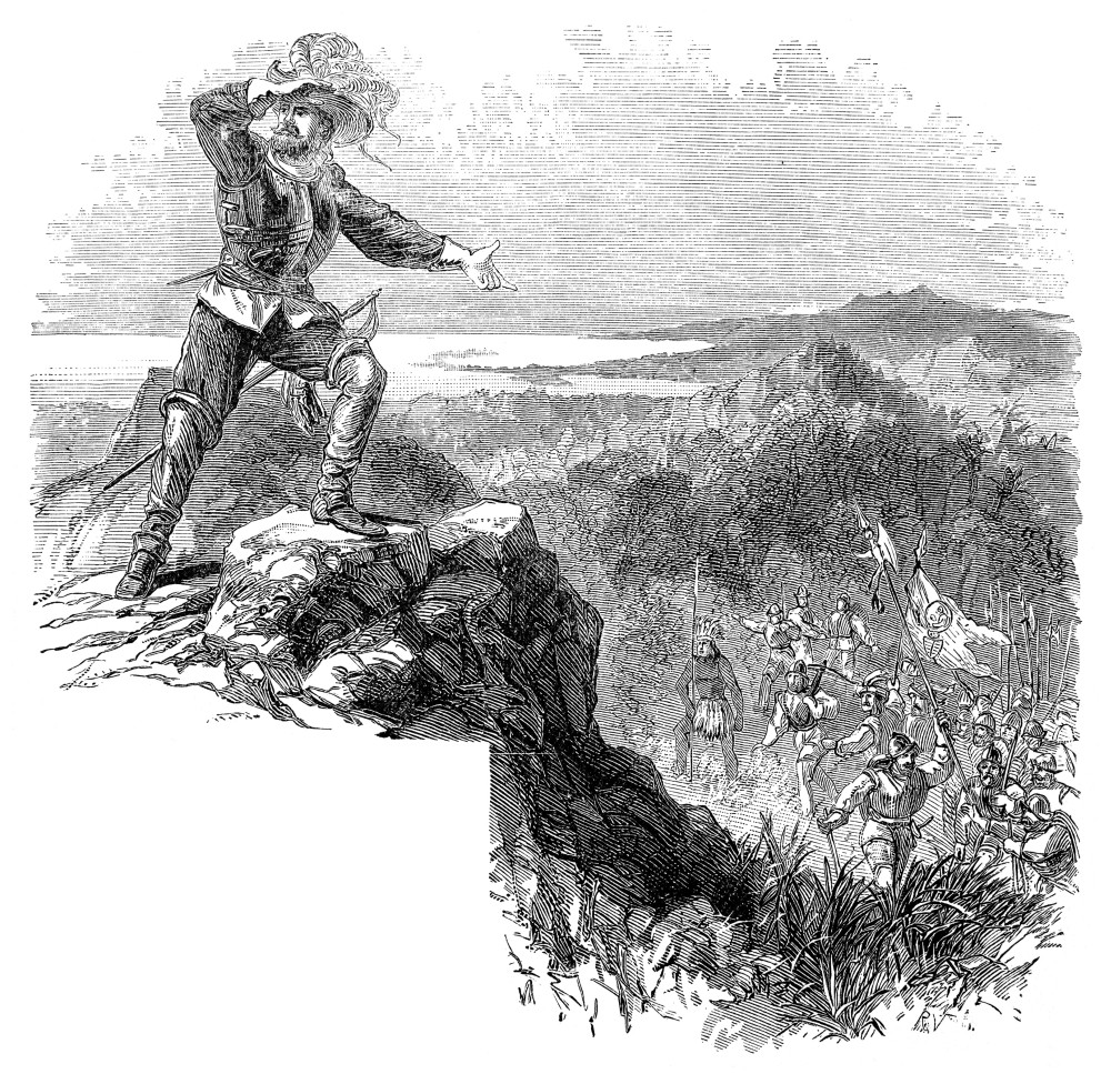 Vasco Nunez De Balboa /N(1475-1519). Spanish Explorer. Balboa ...