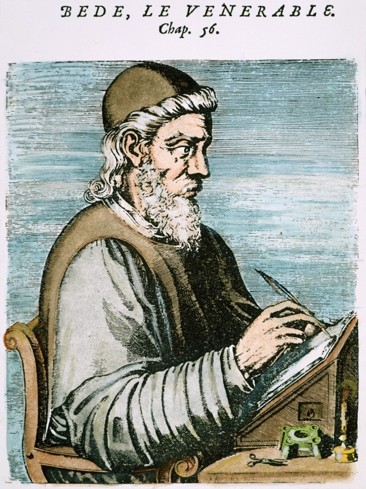 Saint Bede (C672-735). /Nenglish Scholar, Historian, And Theologian ...