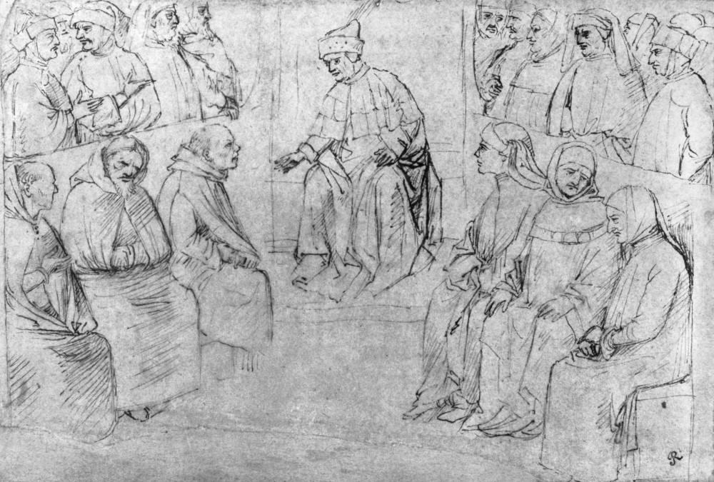 Venice: Doge, 14Th Century. /Nthe Doge Of Venice Presiding Over A ...