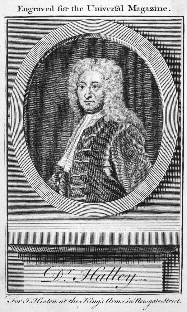 Edmund Halley (1656-1742). /Nenglish Astronomer. Copper Engraving ...