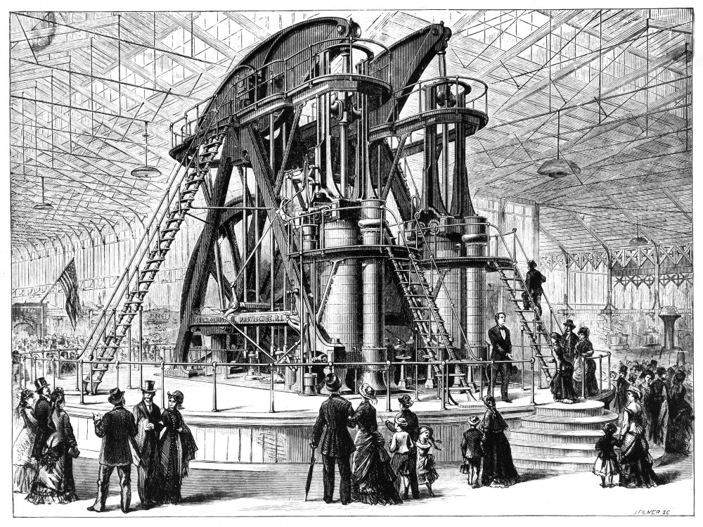 Corliss Steam Engine, 1876. /Nthe Corliss Engine, As Exhibited At The ...