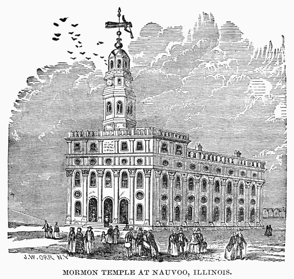 Mormon Temple, Nauvoo. /Nthe Mormon Temple At Nauvoo, Illinois, As It ...