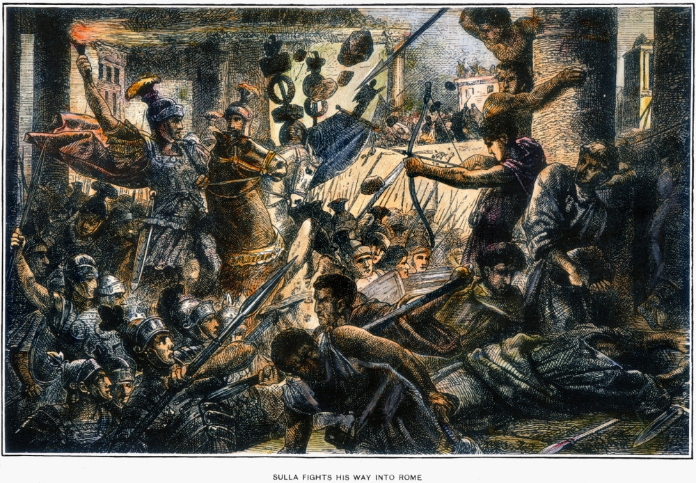 Sulla Attacking Rome. /Nlucius Cornelius Sulla (138-78 B.C.) And His ...