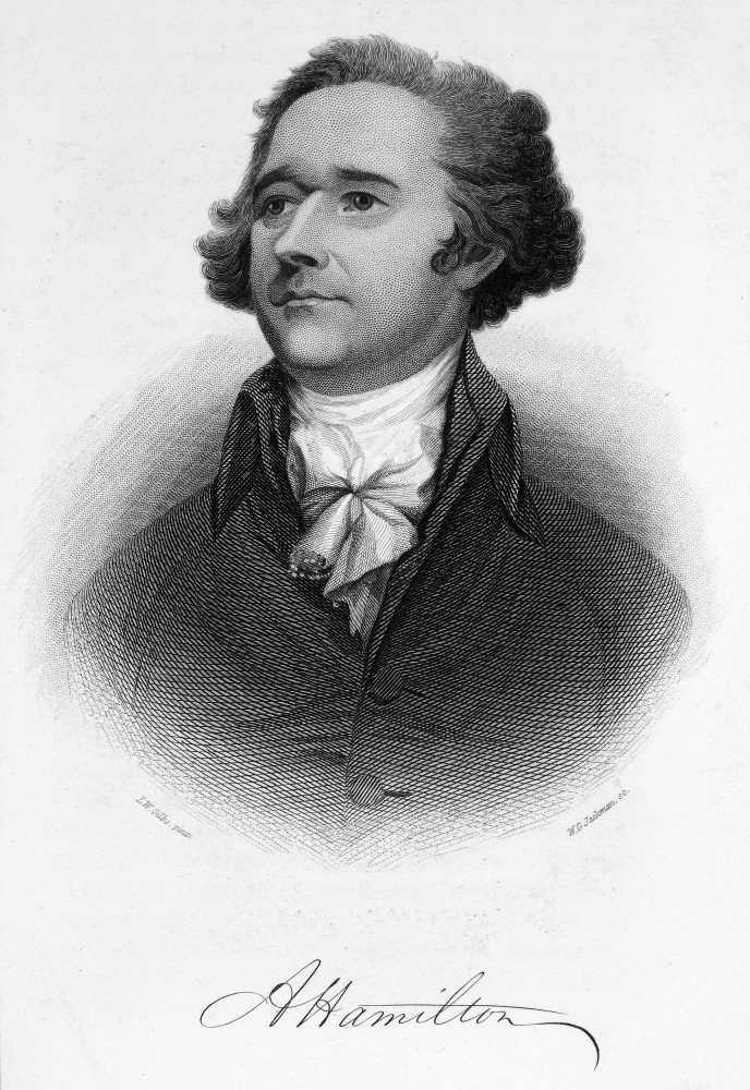 Alexander Hamilton /N(1755-1804). American Lawyer And Statesman. Steel ...