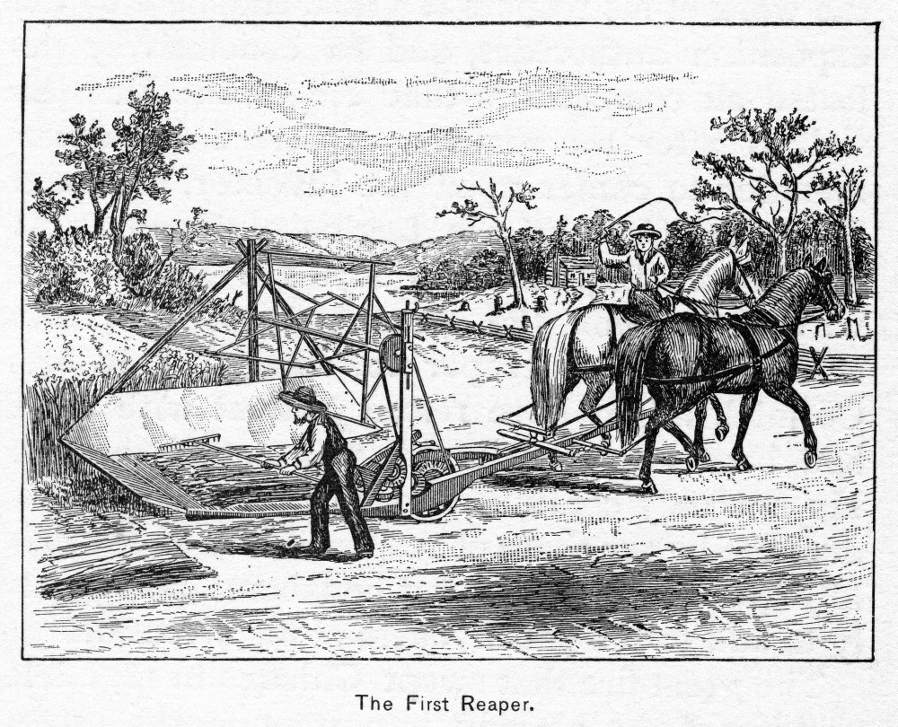 Mccormick'S Reaper, 1834. /Ncyrus Mccormick'S First Reaping Machine ...