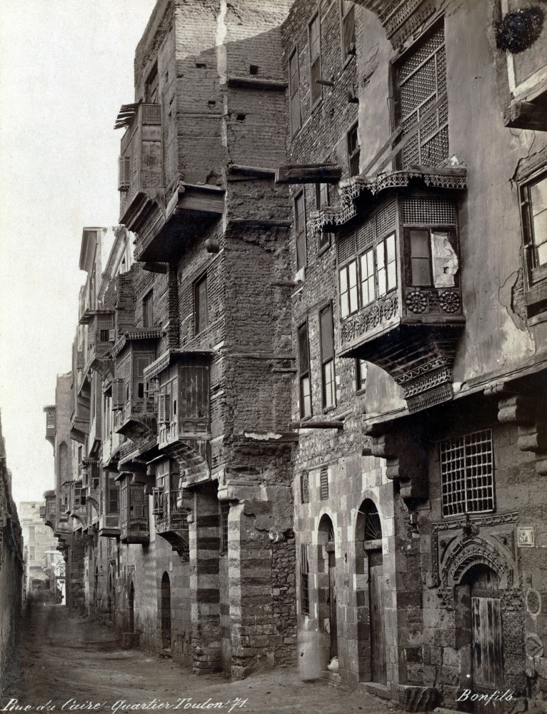 Egypt: Cairo. /Na Narrow Residential Street In The Quartier Toulon ...