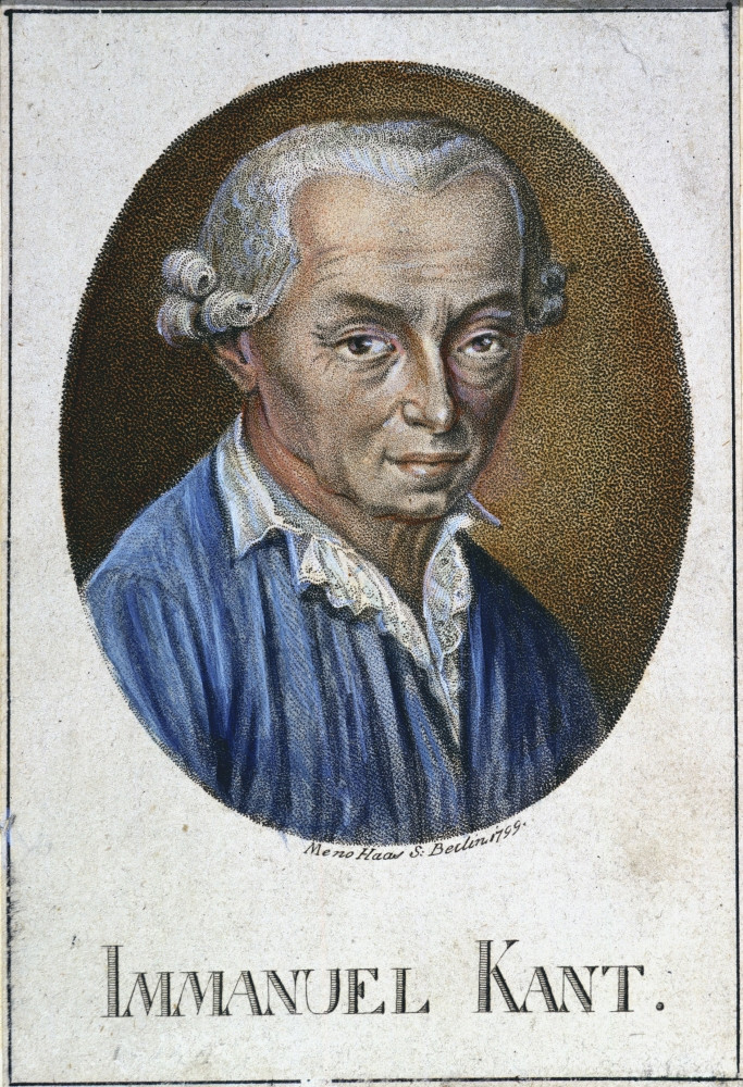 Immanuel Kant (1724-1804). /Ngerman Philosopher. Colored German Stipple ...