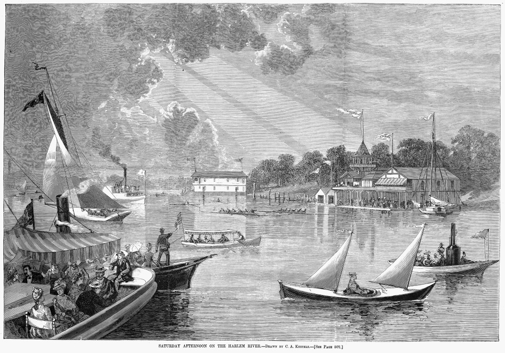 New York: Harlem River. /N'Saturday Afternoon On The Harlem River ...