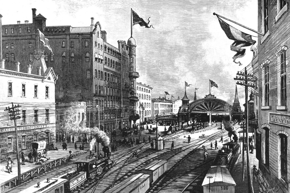 Atlanta, Georgia, 1887. /Nthe Commercial Center Of Atlanta, Georgia ...