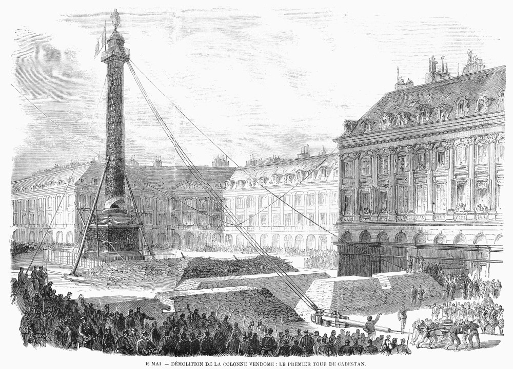 Paris Commune, 1871. /Ncommunards Topple Napoleon I'S Column In Place ...