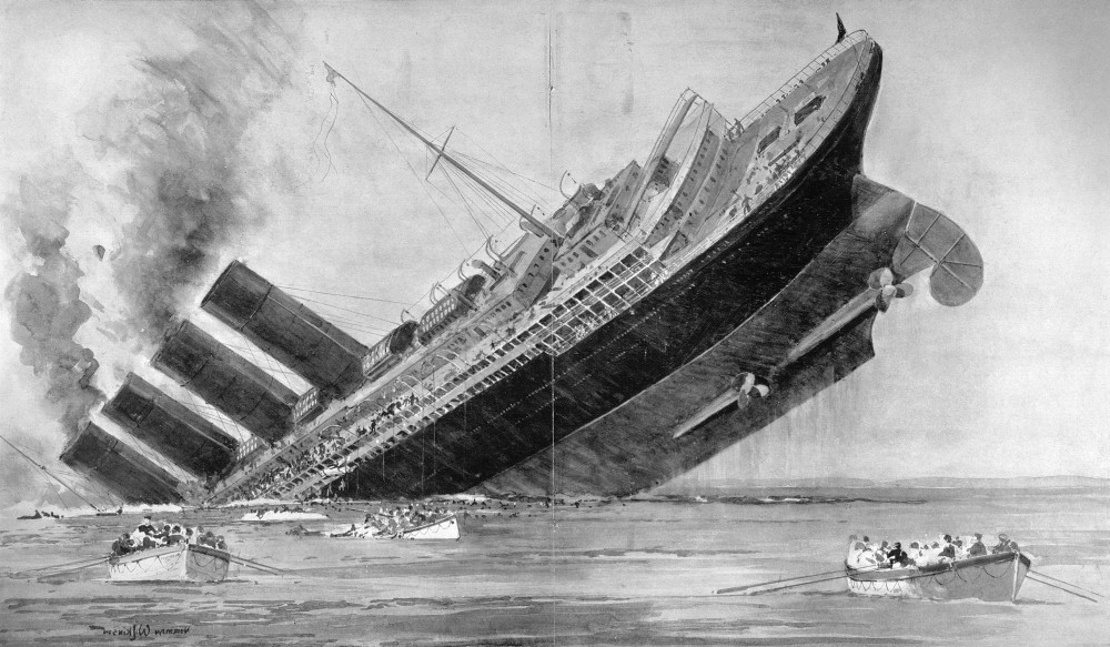 World War I: Lusitania. /Nthe Sinking Of The Cunard Liner Lusitania, 7 ...