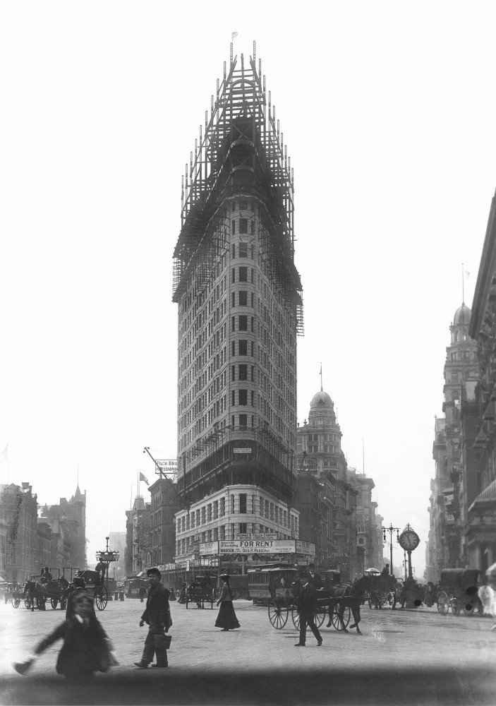 Nyc: Flatiron Building. /Nthe Flatiron Building Under Construction In ...