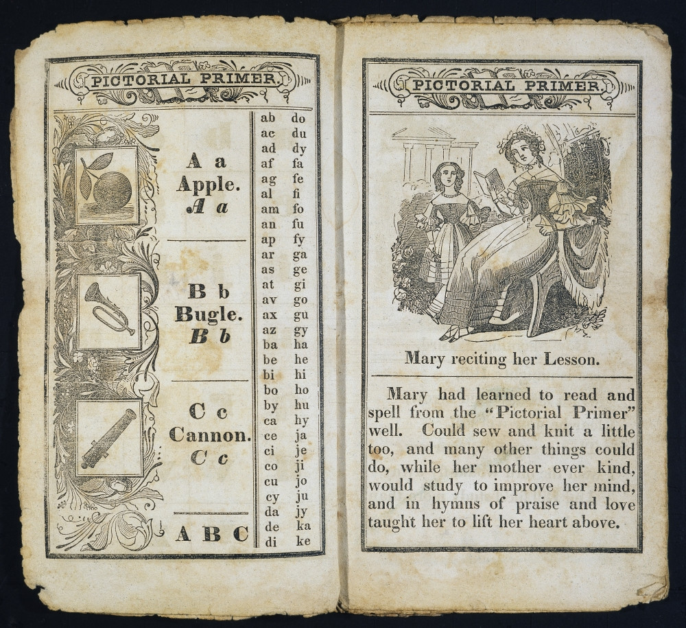 Pictorial Primer, C1845. /Npages From An American Primer. Poster Print ...