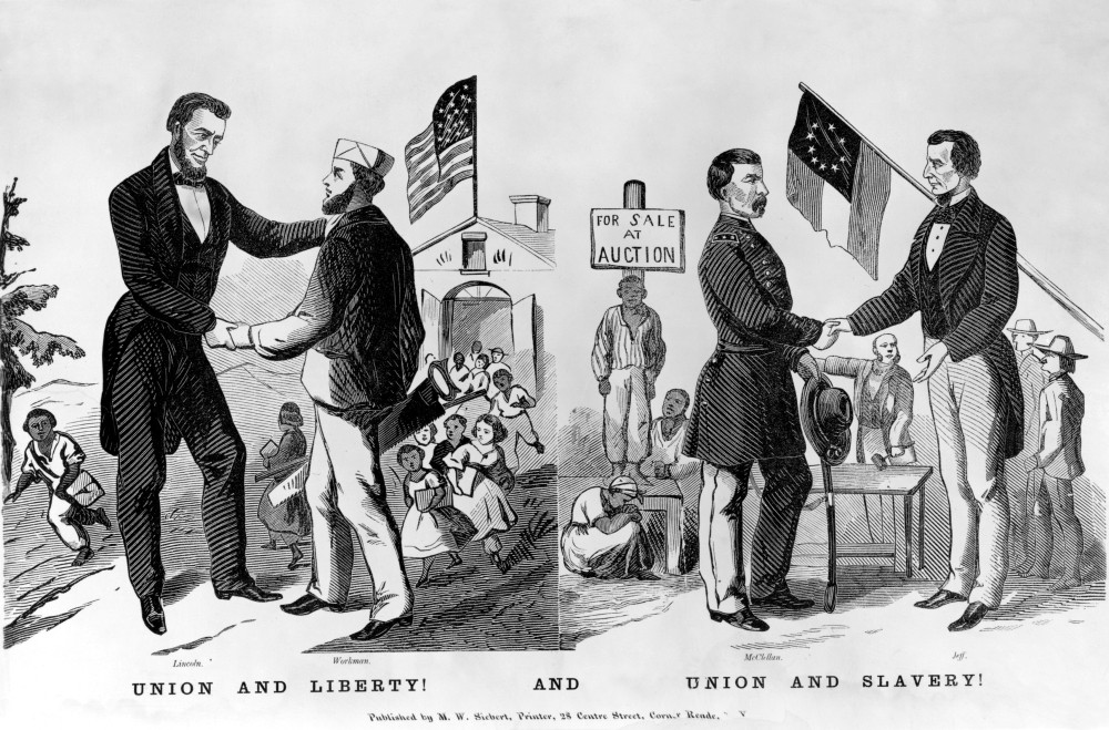 Cartoon: Campaign, 1864. /Namerican Cartoon Showing The Rival ...