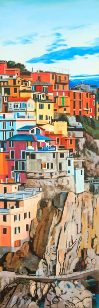 View of Manarola in Italy Poster Print by Atelier B Art Studio - Item ...