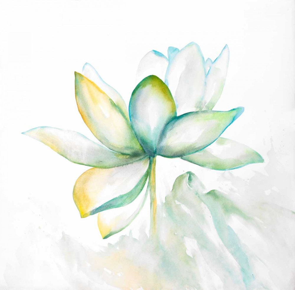 Abstract Lotus Flower Poster Print by Atelier B Art Studio - Item ...