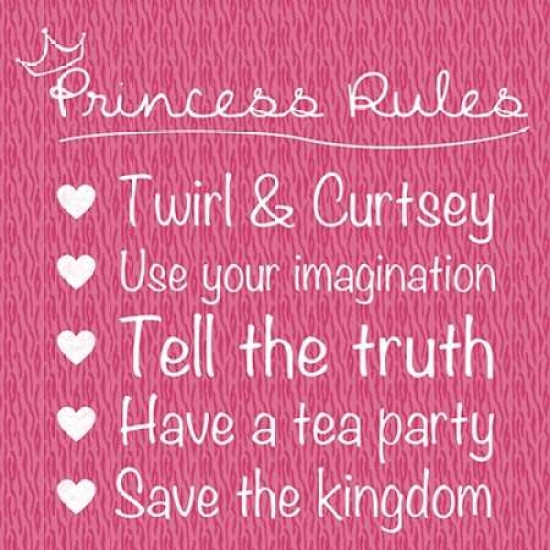 Princess Rules Poster Print by Lauren Gibbons # GLSQ129E - Posterazzi