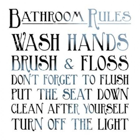 Bathroom Rules Poster Print by Jace Grey - Item # VARPDXJGSQ593A ...