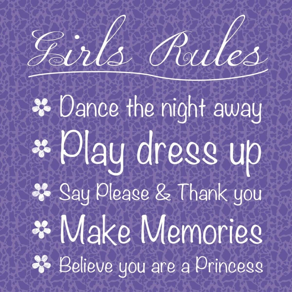Girls Rules Poster Print by Lauren Gibbons # GLSQ129G - Posterazzi