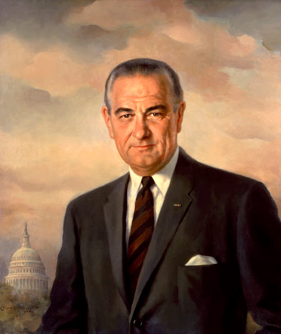 Presidential portait of Lyndon Baines Johnson Poster Print by John ...