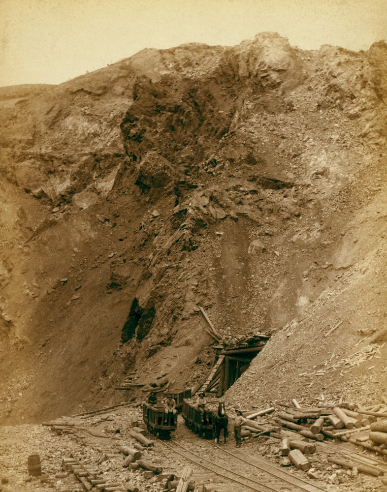 Open cut in the great Homestake mine, at Lead City, Dakota Poster Print ...