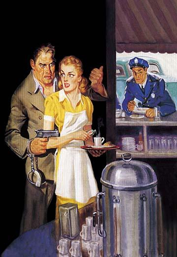 Pulp art to a detective pulp magazine by Rafael Desoto Poster Print by ...