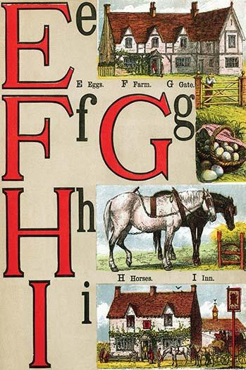 Illustrated Letters from "Country Alphabet" Poster Print by Edmund ...