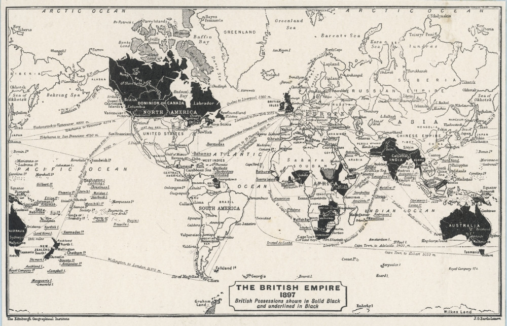 World Map/1897 Poster Print By Mary Evans Picture Library - Item ...