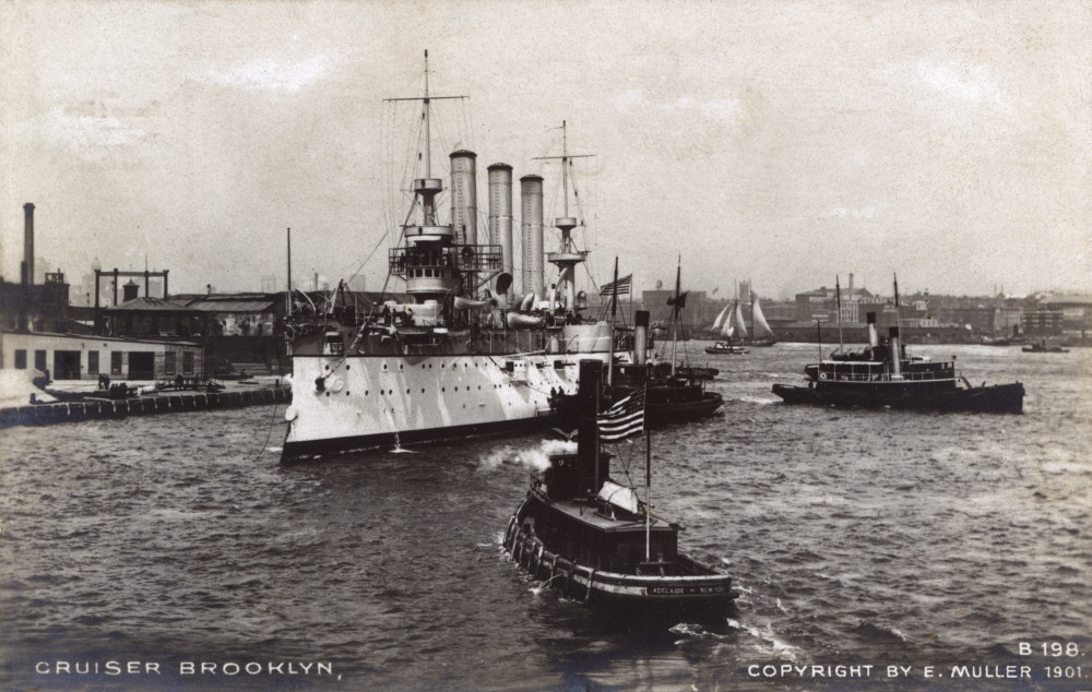 The American Cruiser Uss Brooklyn Poster Print By Mary Evans ...